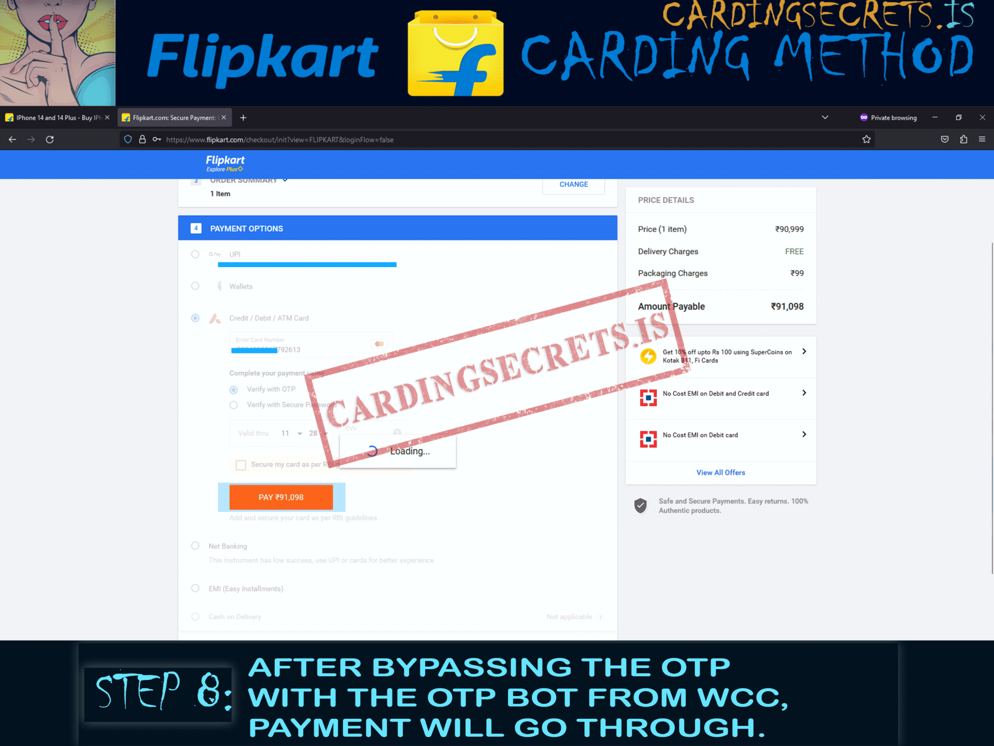 Epic fast Flipkart Carding Method 2025 (India) - CardingSecrets