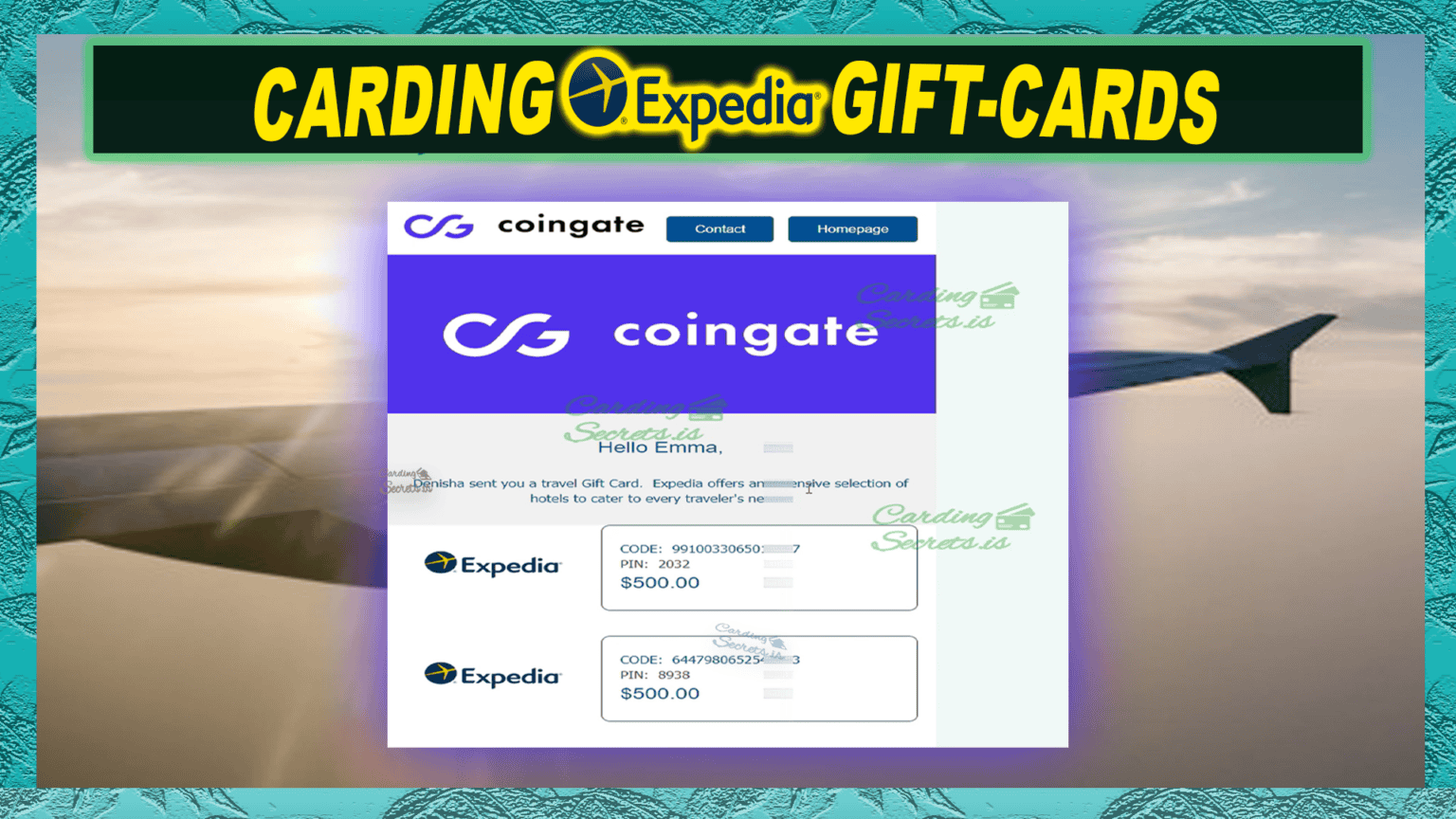 Coingate Expedia Gift-Card Carding Method: Travel 4 free (Video ...